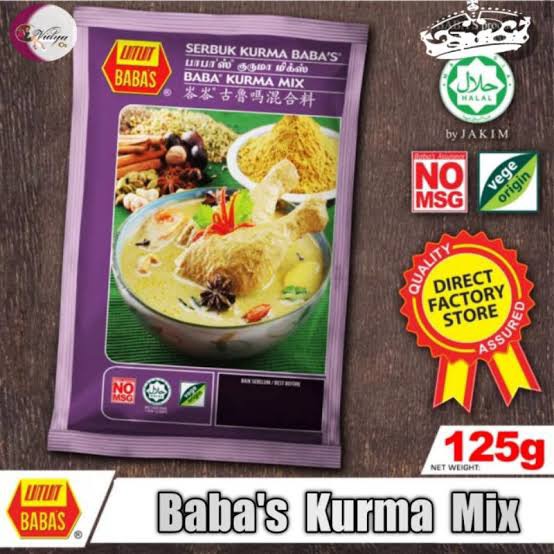 Baba's Chicken Kurma Mix 125 Gram | Shopee Thailand