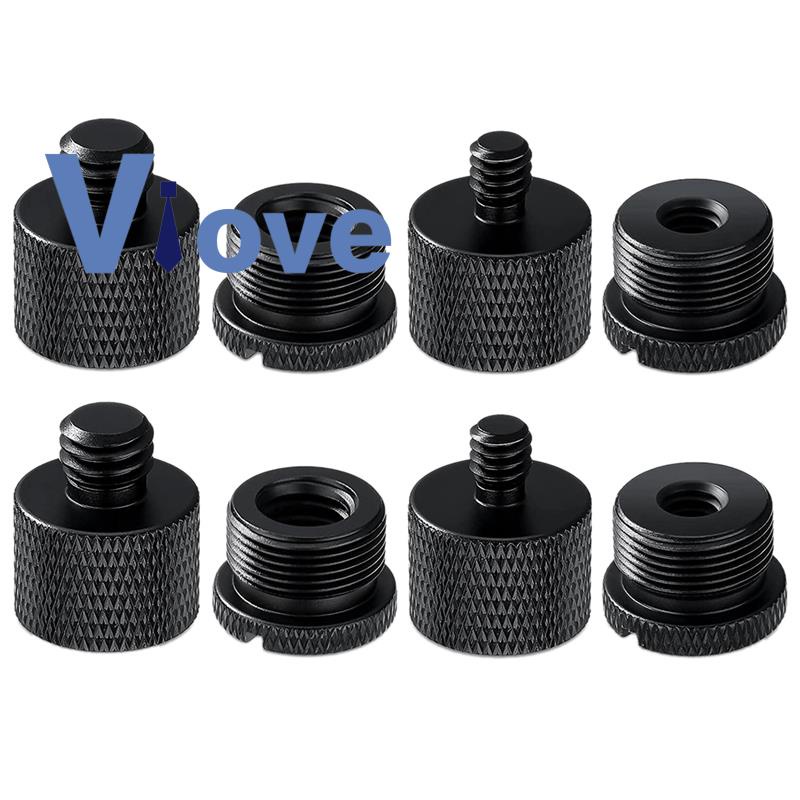 8Pcs Mic Stand Thread Adapter Set,5/8 Female to 3/8 Male Thread ...