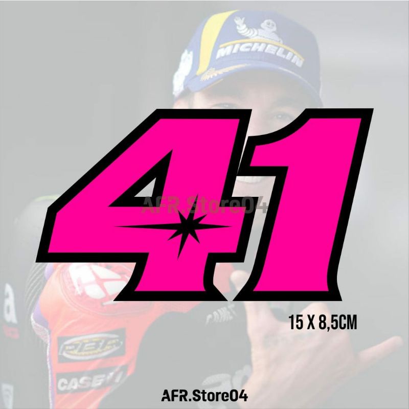 สติ๊กเกอร์ตัด 41 Aleix Espargaro สีชมพู | Shopee Thailand
