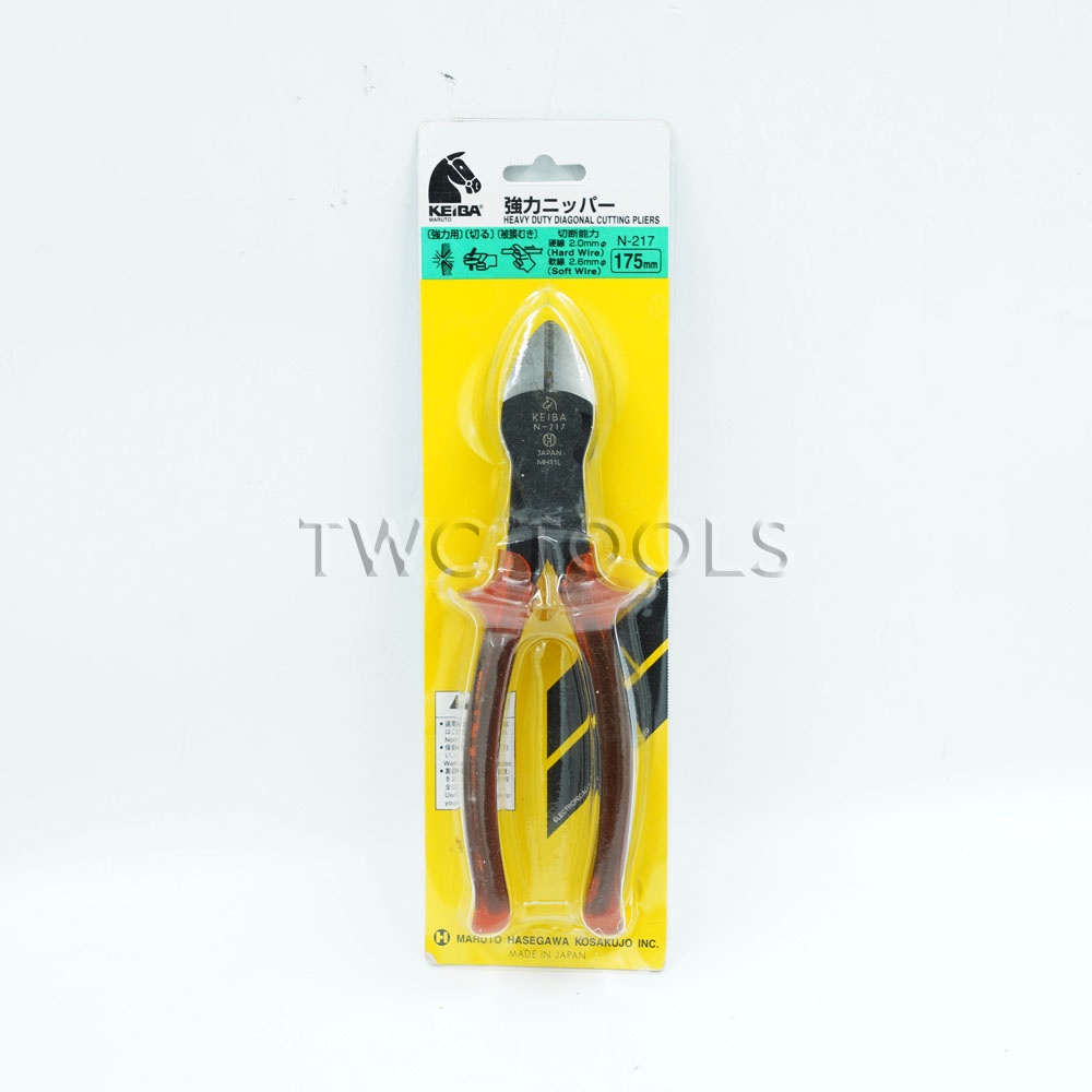 KEIBA N-217 คีมปากเฉียง คีมตัดสายไฟ 7” ด้ามแดงหนา | Shopee Thailand