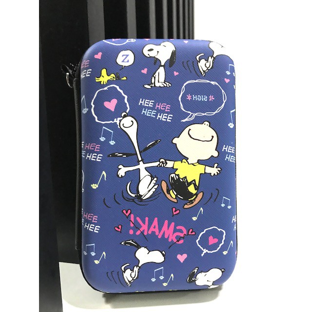 กล่องเก็บสายชาร์จ กล่องใส่ Power bank , หูฟัง, Size XL ลาย SNOOPY ALL ...