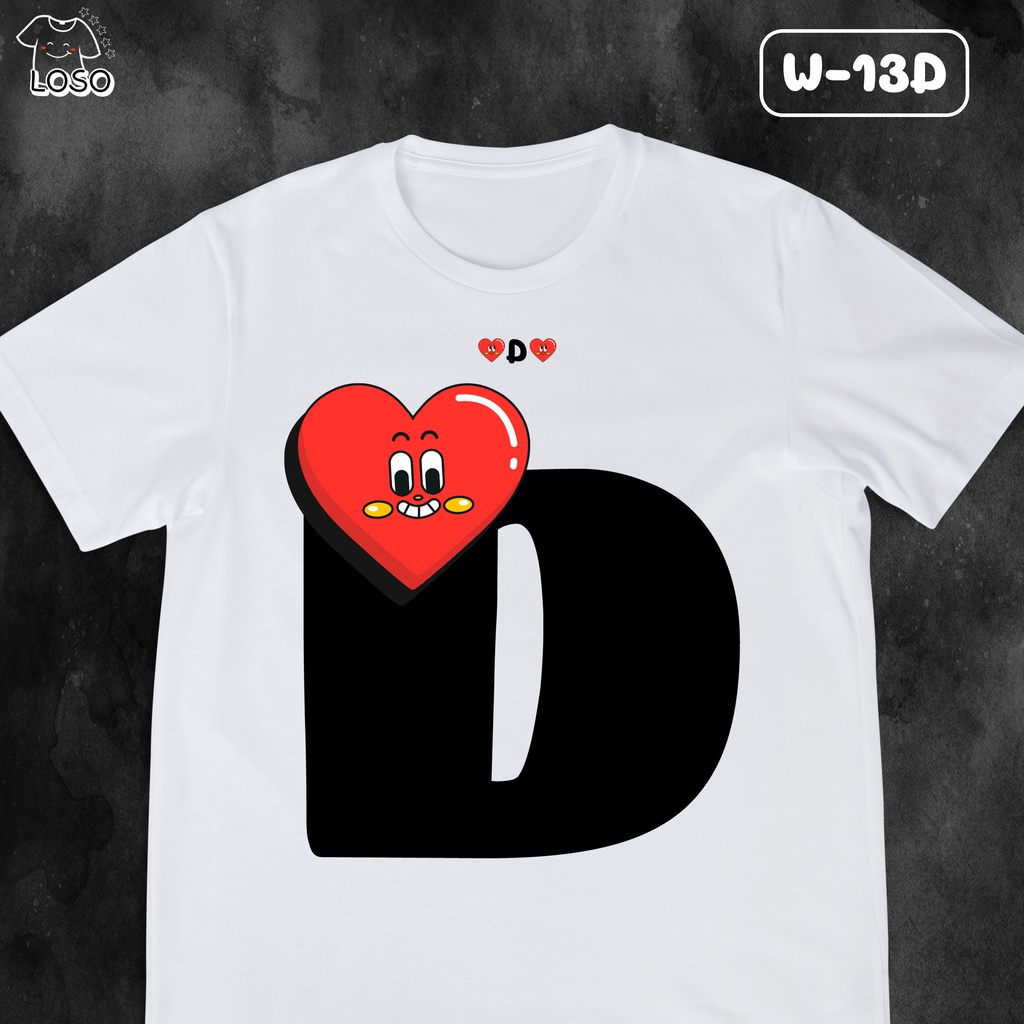 ลายตัวอักษร รุ่น MY HEART (D E F) | Shopee Thailand