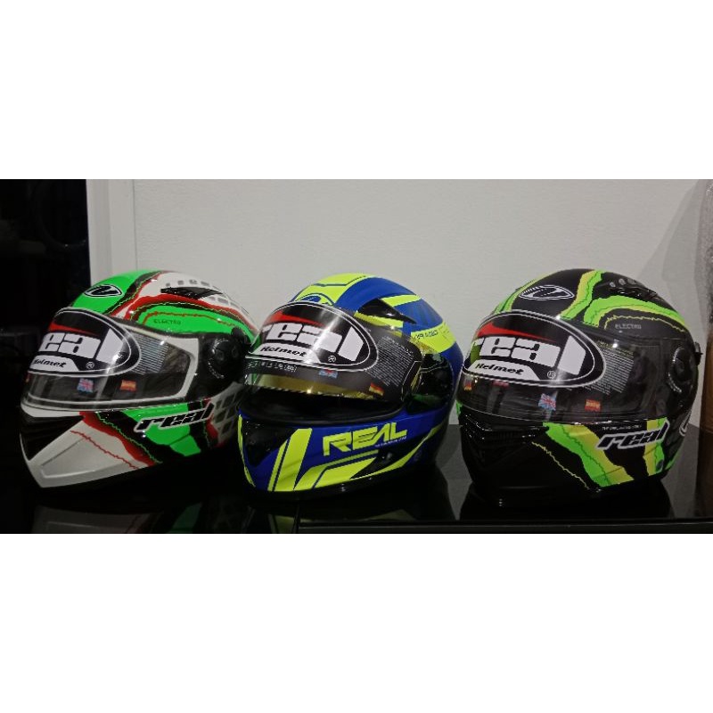 ราคาล้างสต็อค!!! หมวกกันน๊อกเต็มใบ HELMET real - HORNET VIRAGO | Shopee ...