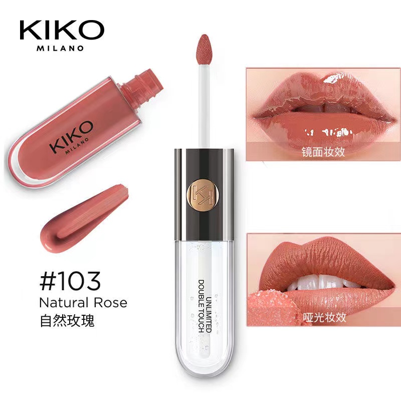 Italy KIKO Milano ลิปกลอส ลิปสติก แบบสองหัว 6 มล. | Shopee Thailand