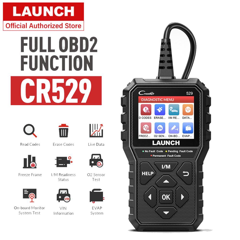 LAUNCH Creader 529 CR529 OBD2 เครื่องสแกนเนอร์เครื่องมือวินิจฉัยรถยนต์เครื่องอ่านรหัส OBDII รหัส ...