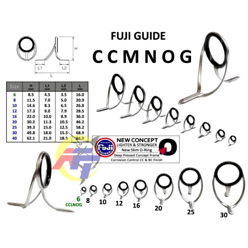 แหวน GUIDE FUJI CCMNOG MKOG JAPAN POPPING JING CASTING | Shopee Thailand