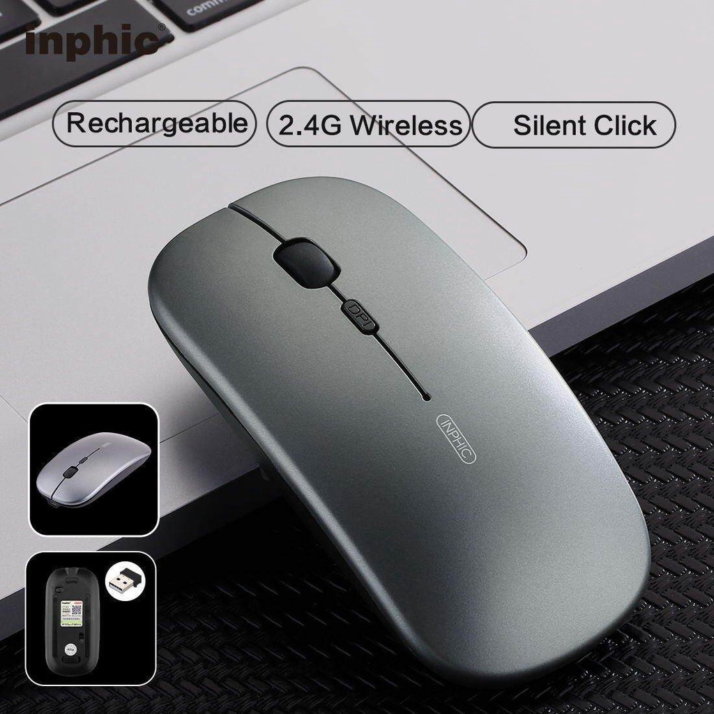 Goodsj เมาส์ไร้สาย Usb Inphic M1 (พร้อมปุ่มปรับความไวเมาส์ Dpi 1000 ...
