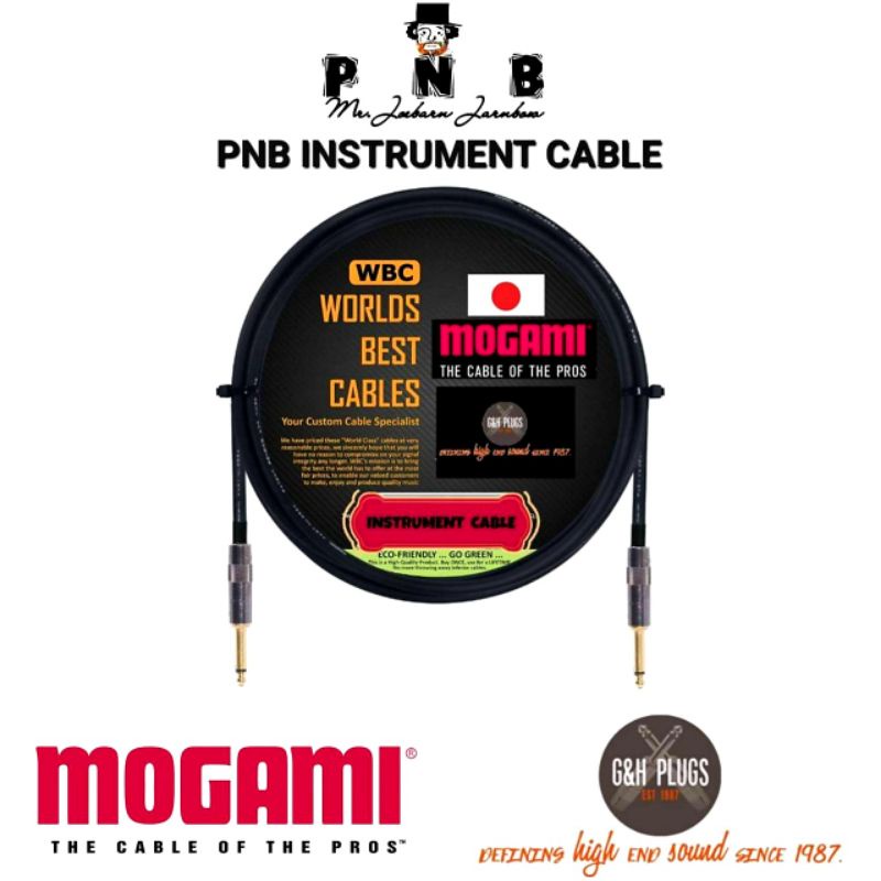 PNB INSTRUMENT CABLE สายแจ็คกีต้าร์และเบส ( ใช้สาย MOGAMI 2319 / ใช้หัว ...