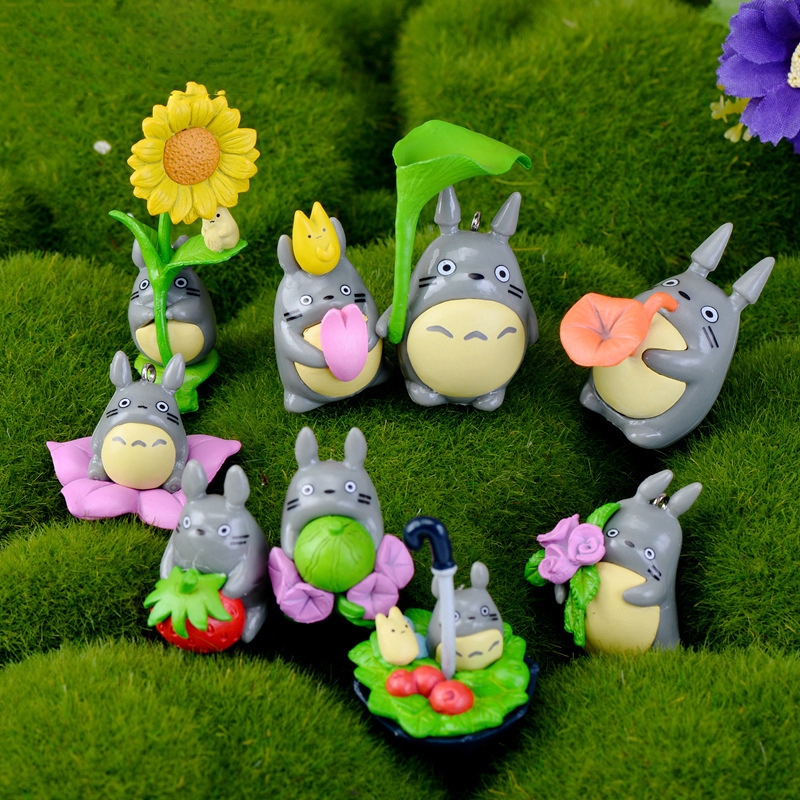 9 ชิ้น Moss micro ตกแต่งภูมิทัศน์ Creative Totoro ตุ๊กตา Totoro ...