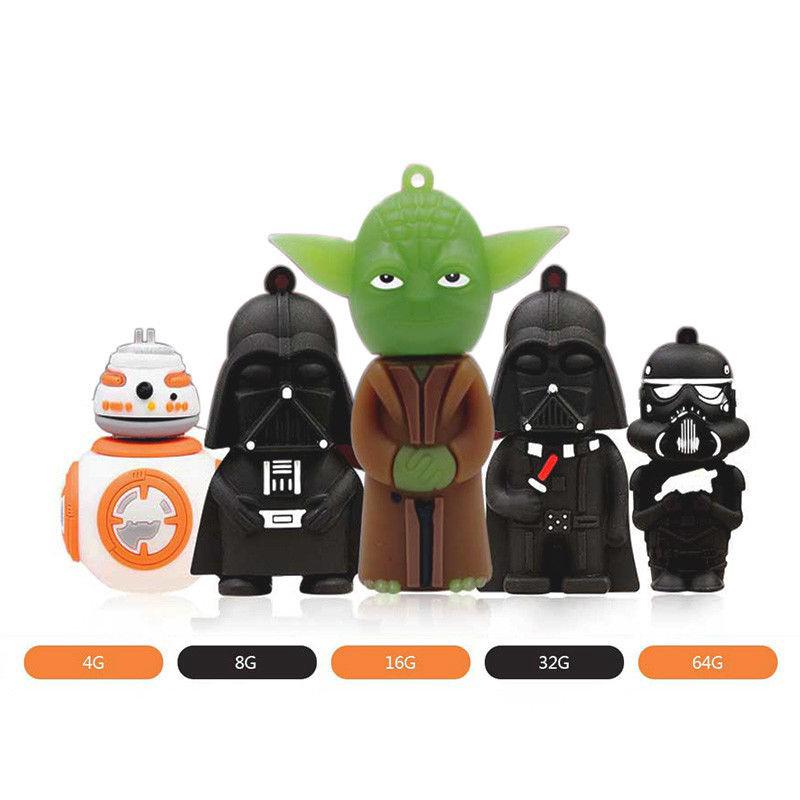 Cartoon Usb แฟลชไดร์ฟ Star Wars Usb แฟลชไดร์ฟ Gift Memory Stick Real ...