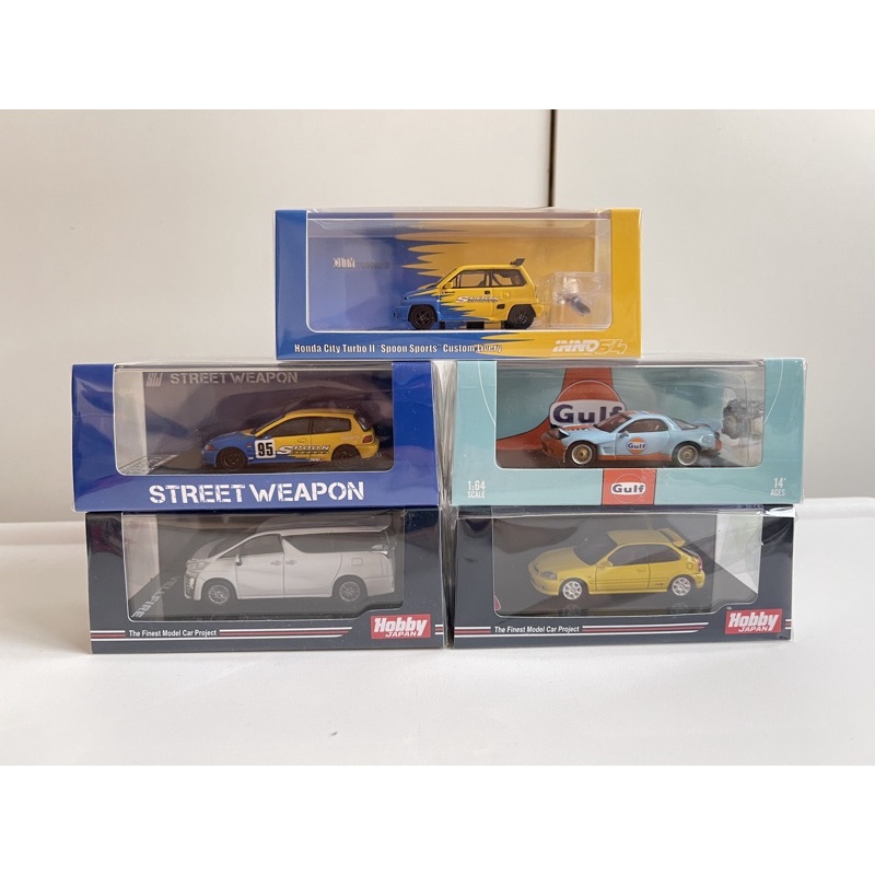 Inno64, Tarmac, Street weapon EG6 Spoon, Hobby Japan EK9, Alphard, Rx7 ...