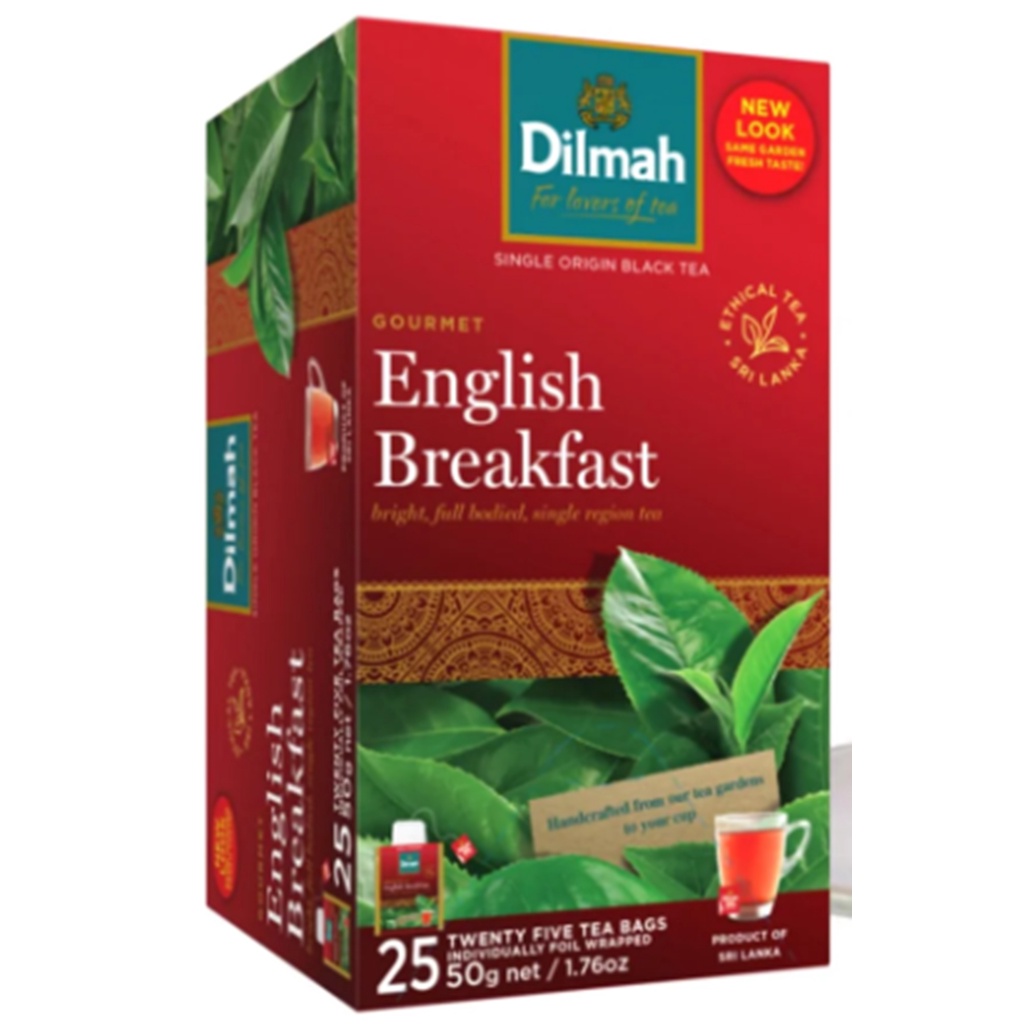 Dilmah English Breakfast Black Tea Pack 25 Tea Bags 50g.ดิลมาอิงลิชเบรค ...