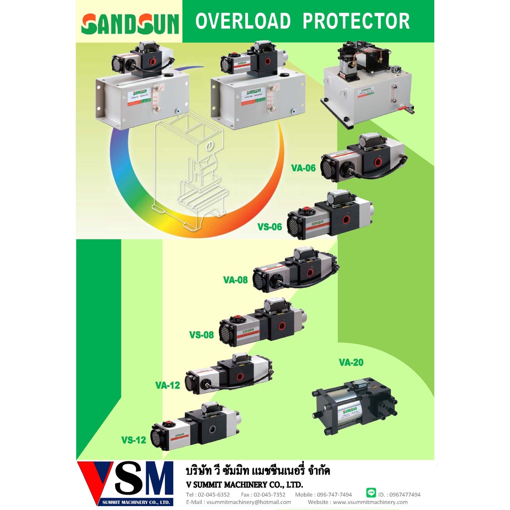 บจ.วี ซัมมิท แมชชีนเนอรี่ SANDSUN Overload Protector,Overload Pump ...