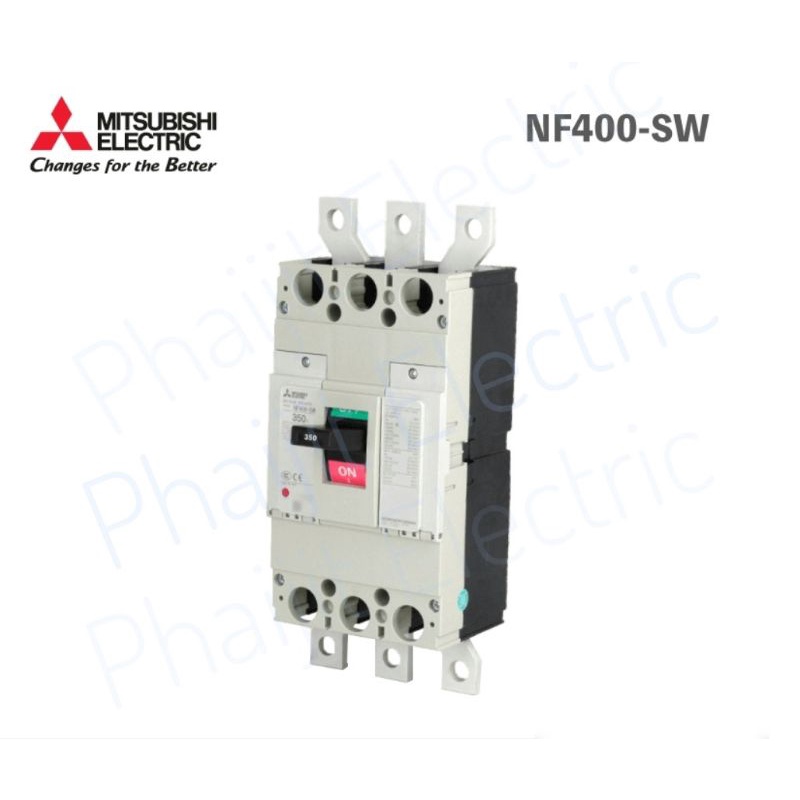 MITSUBISHI MCCB NF400-SW สวิทซ์ตัดตอนอัตโนมัติ เซอร์กิตเบรกเกอร์ 2P -300A Moulded Case Circuit ...