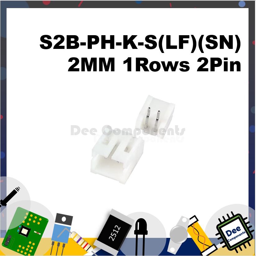 Connector 2Pin 2MM 1Rows 2A PH S2B-PH-K-S(LF)(SN) JST 1-2-6 | Shopee Thailand