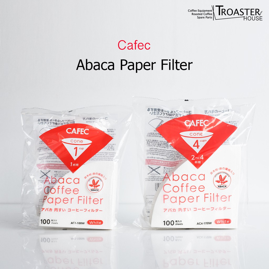 CAFEC Abaca Paper Filter Size 01 02 (Cone Shape) V60 | Filter for Pour ...