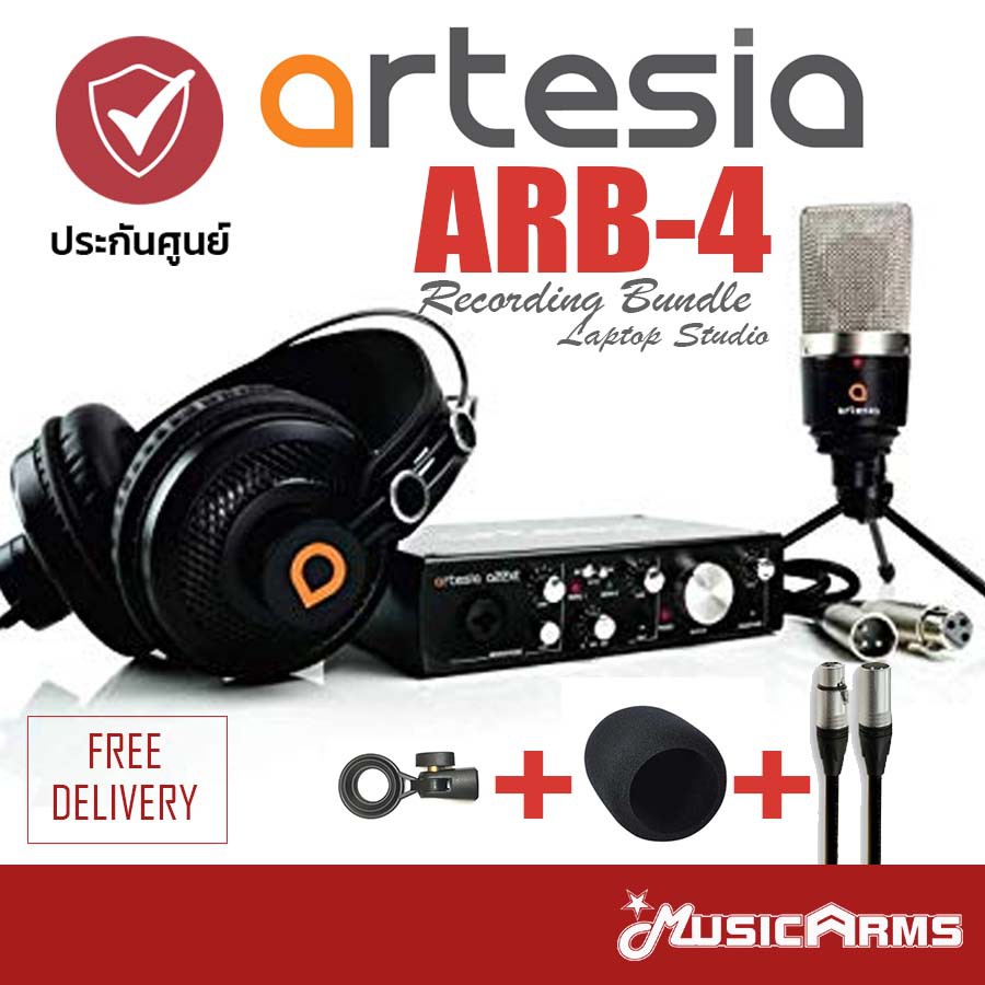 [ใส่โค้ดลด1000บ.]Artesia ARB-4 Laptop Studio Recording Bundle ชุด ...