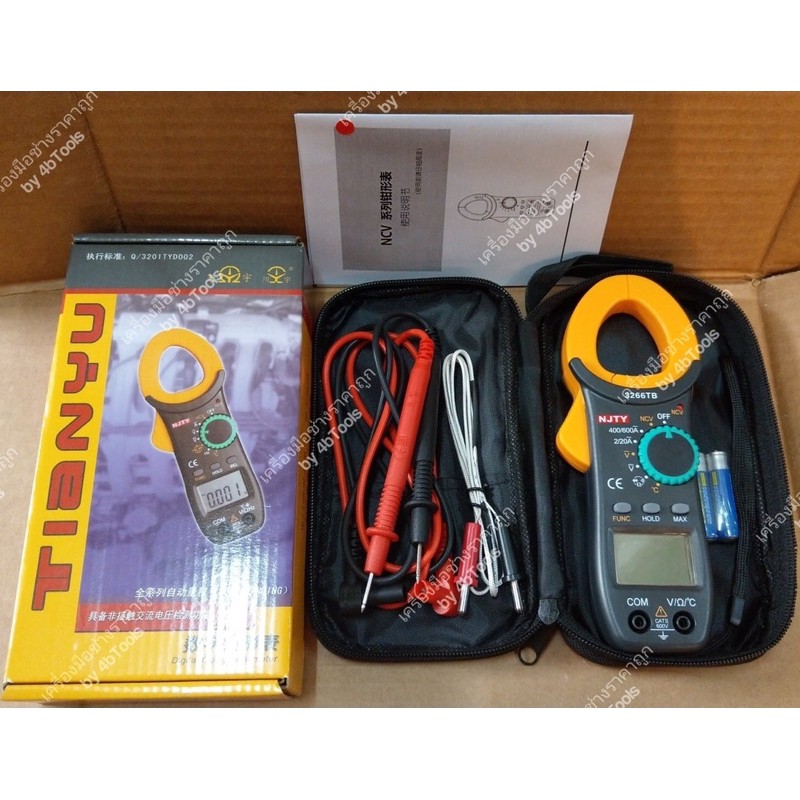 Digital Clamp Meter Tianyu 3266TB เครื่องวัดอุณหภูมิ คลิปแอมป์ เเคล้ม ...