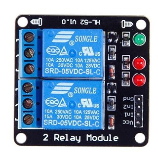 บอร์ด Relay 2 ช่อง 5V Relay Module 5V 2 Channel isolation control 250V ...