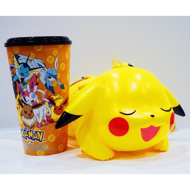 ถังป๊อปคอร์นพร้อมแก้ว Pikachu Major popcorn set | Shopee Thailand