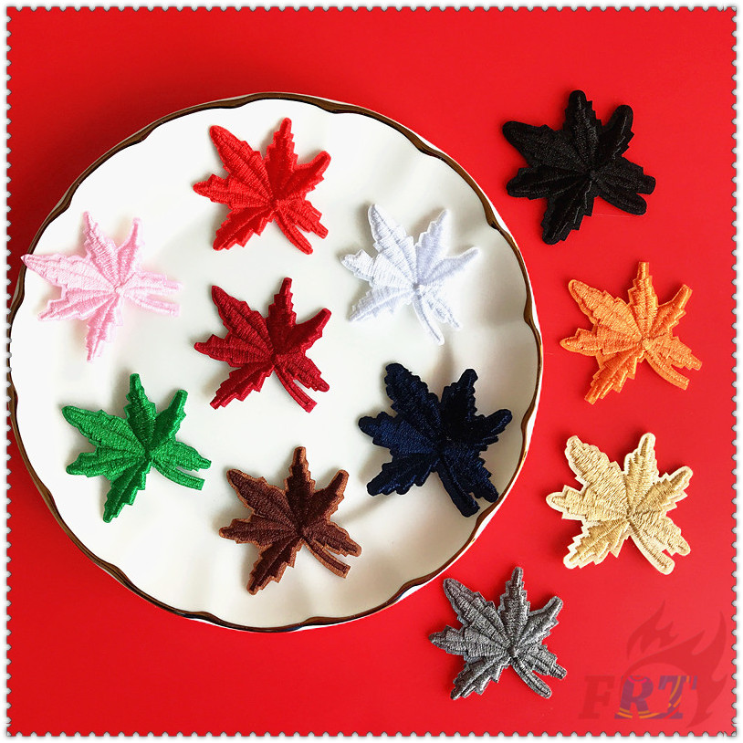 VSCO：Colorful Leaf Iron-on Patch 1Pc Diy Embroidery Patch Sew on Iron ...