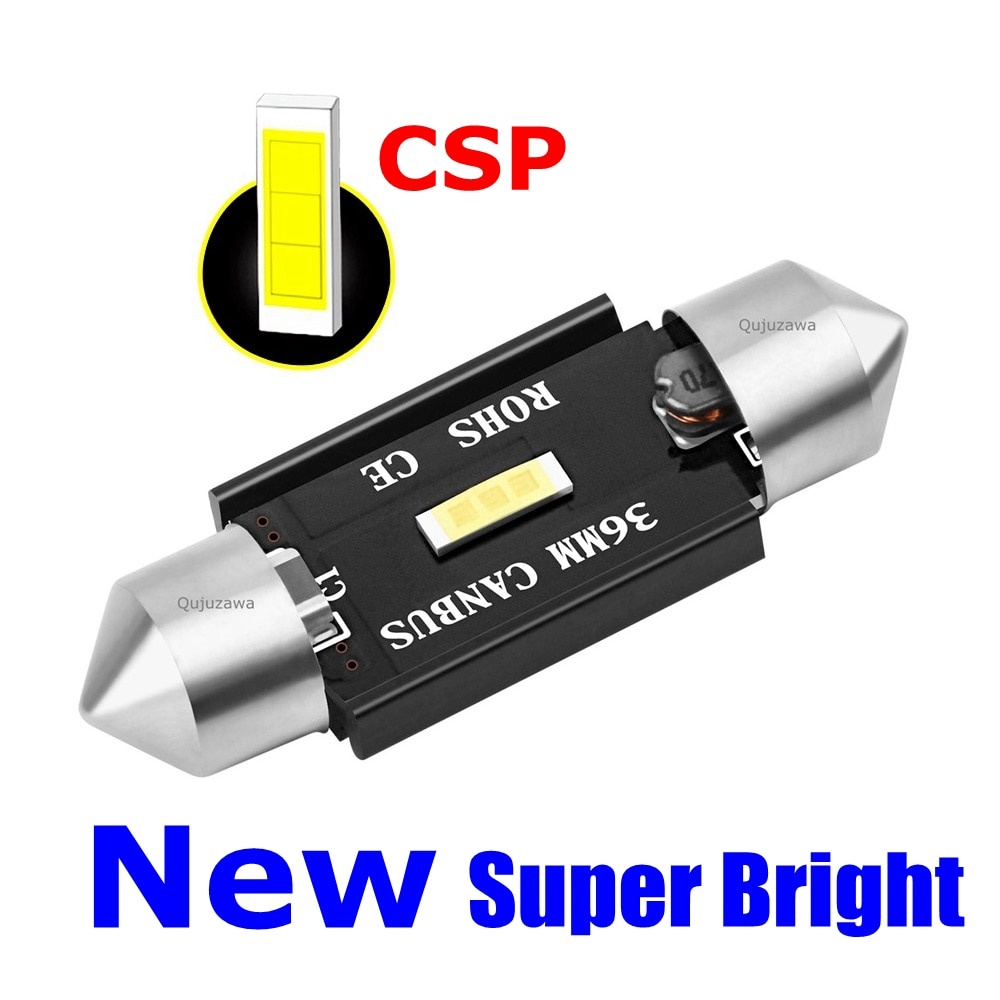 Festoon หลอดไฟ LED CSP C5W C10W 31 มม. 36 มม. 39 มม. 41 มม. ไม่มีข้อผิดพลาด สําหรับติดประตู ...