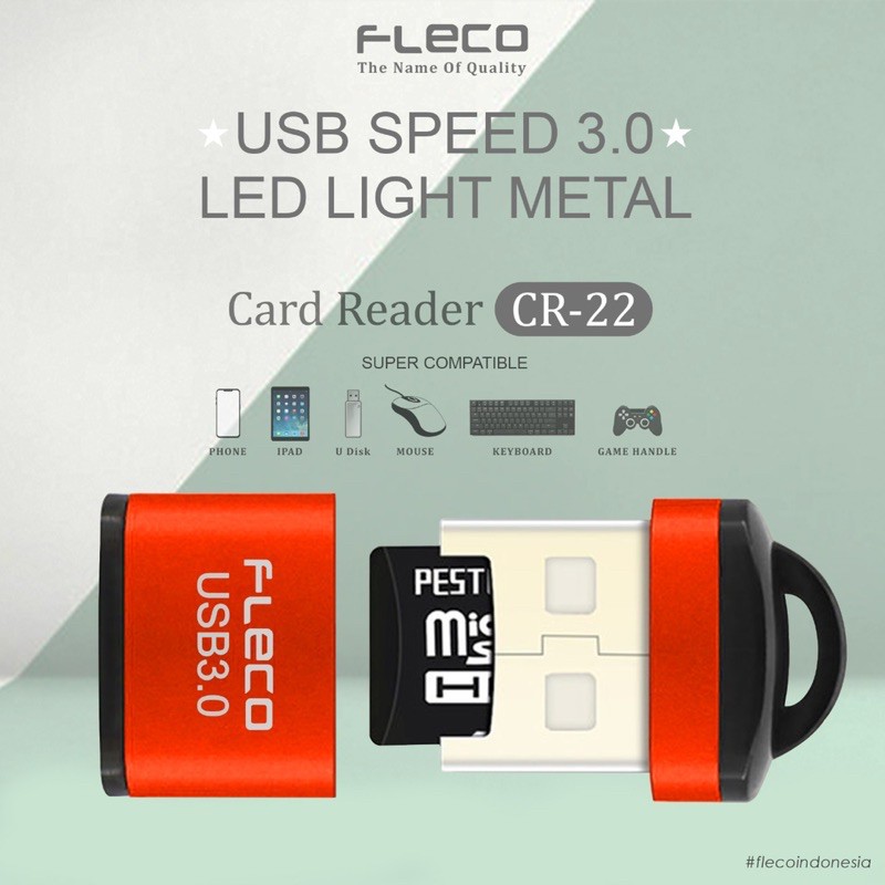 Card READER METAL CR-22 SUPPORT UP TO 512GB MINI STYLE SUPER FAST DATA ...