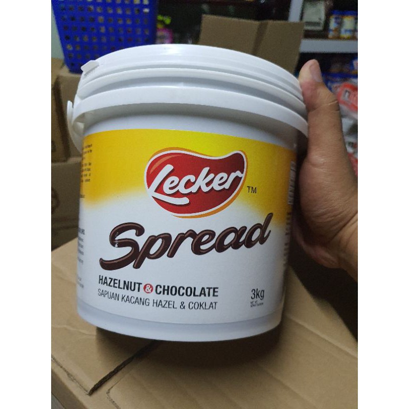 💯 อร่อยกว่านูเทลล่า Lecker Spread - Hazelnut & Chocolate 3kg. (อร่อย ...