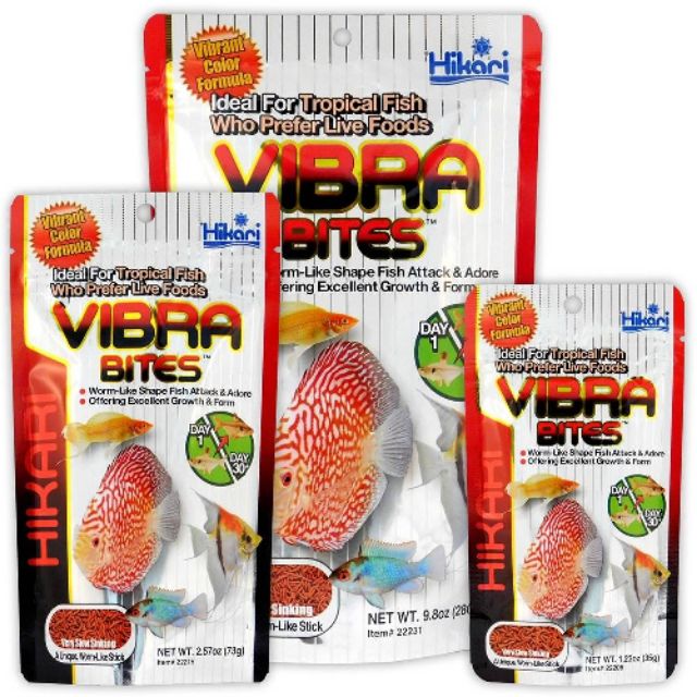 Hikari vibra bites very slow sinking อาหารปลาปอมปาดัวร์ | Shopee Thailand
