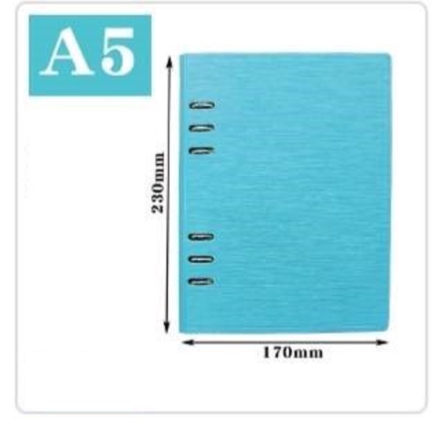 สมุดแพลนเนอร์ปกหนัง PU- A5 - 6 ห่วง พร้อมกระดาษแบบมีเส้น 90 แผ่น Planner / Binder A5 | Shopee ...
