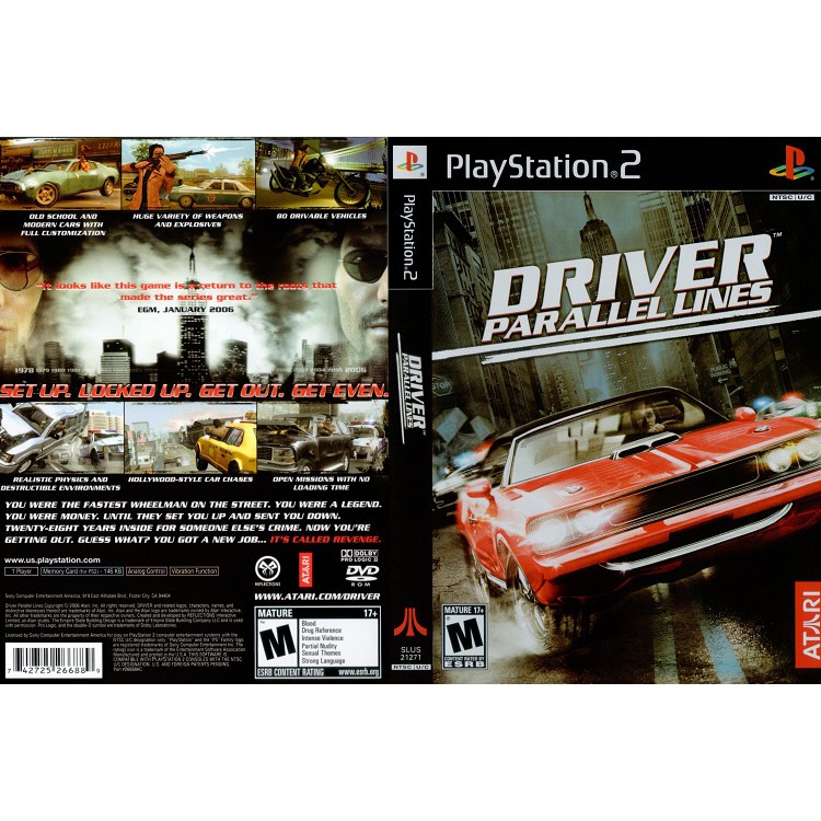 DRIVER PARALLEL LINES [PS2 US : DVD5 1 Disc] | Shopee Thailand