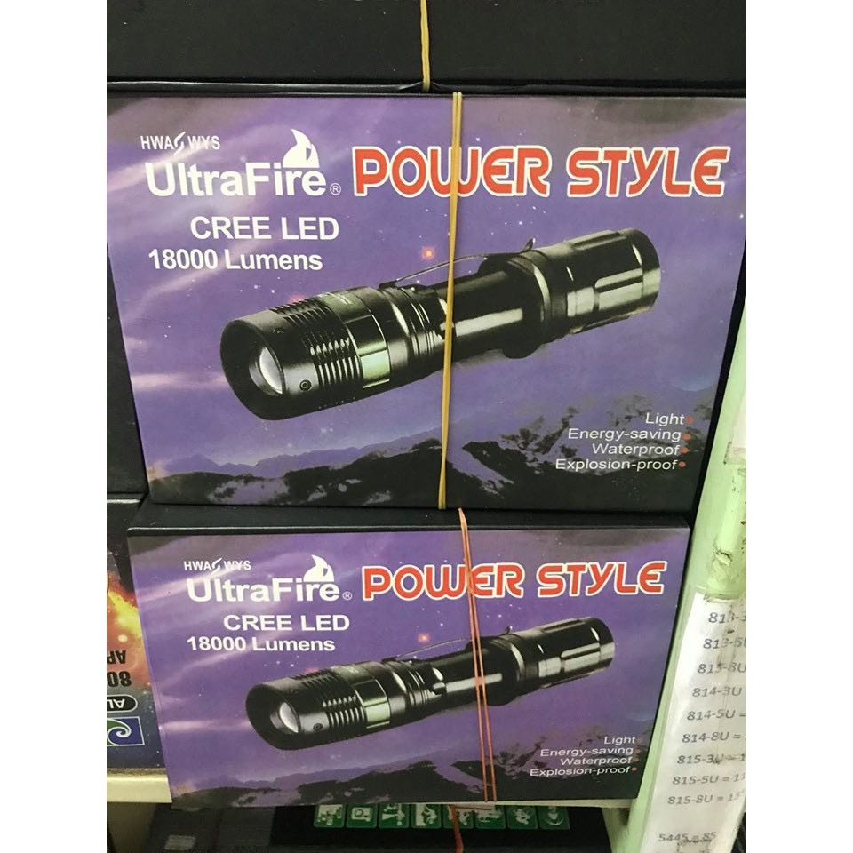 สินค้าพร้อมส่ง UltraFire ไฟฉาย พกพา ชาร์จได้ ครบชุด 109-3 power style ...