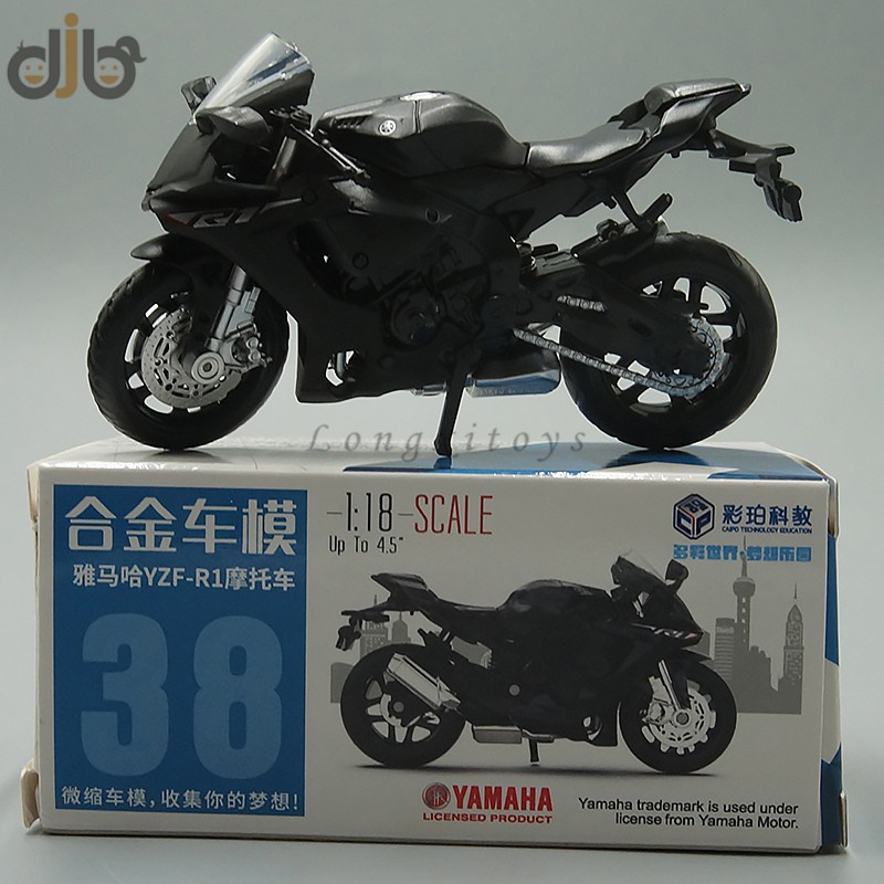 №1:18 Diecast Motorcycle Model Toy Yamaha YZF-R1 For Collection ...