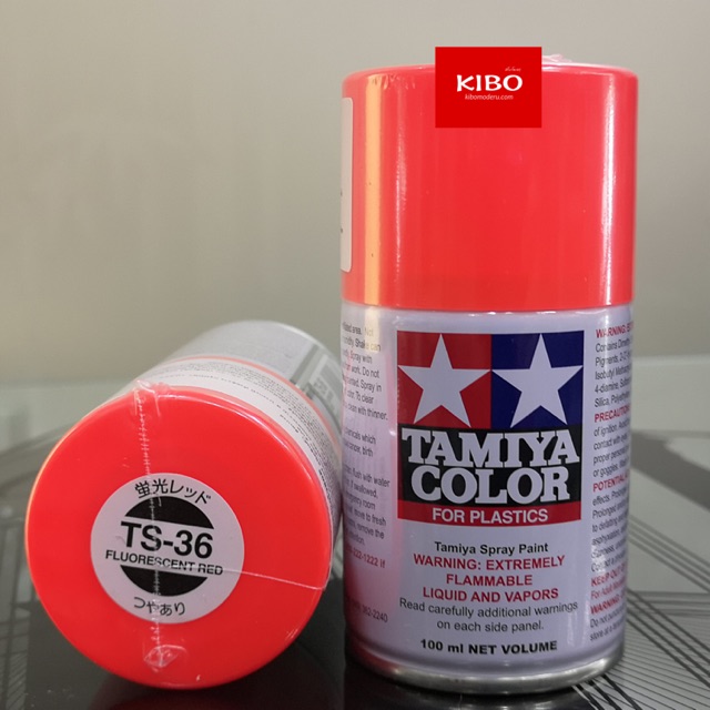สีสเปรย์ทามิย่า Tamiya TS-36 fluorescence red สีส้มฟลูออเรส | Shopee ...