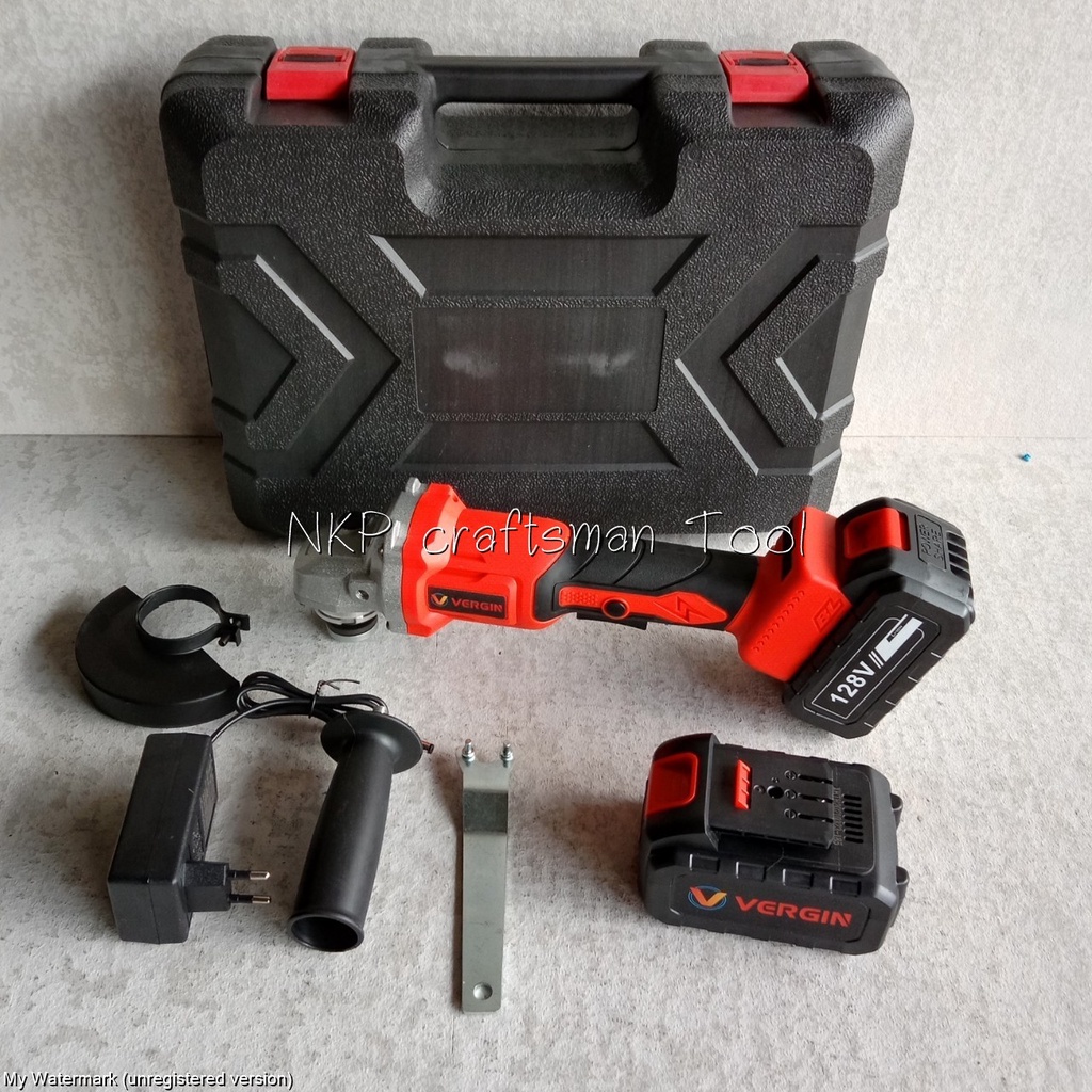 เครื่องเจียร หินเจียไร้สาย VERGIN 128V แบต 2 ก้อน 1200W สามารถปรับรอบเร็ว และรอบช้าได้ งานโคตร ...