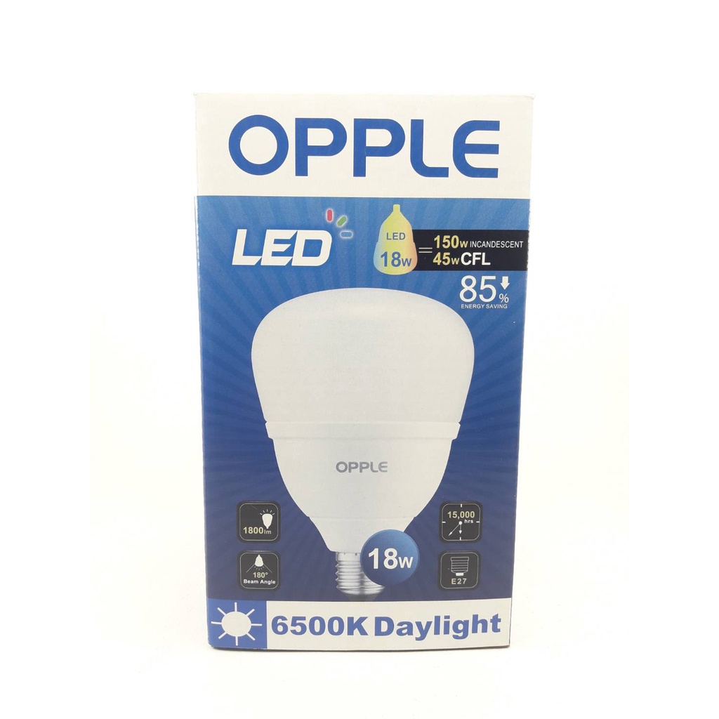 OPPLE หลอดไฟ LED 18W แสงขาว และแสงเหลือง | Shopee Thailand