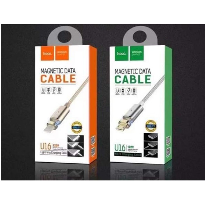 Hoco U16 สายชาร์จ รุ่นiphone Lightning/Type-C สายชาร์จเร็ว หัวแม่เหล็ก ตัดไฟอัตโนมัติ ไม่ขาดง่าย ...