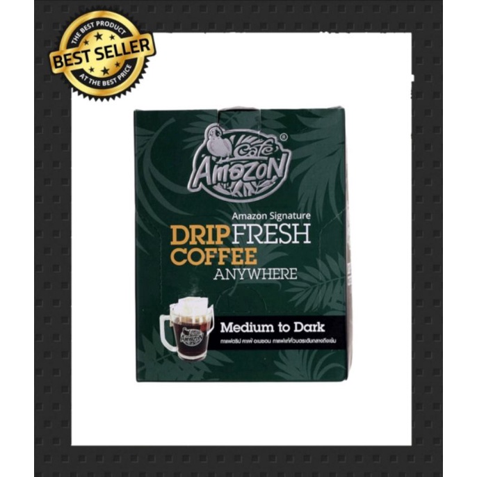 Amazon Drip Coffee คาเฟ่ อเมซอน กาแฟดริป (5ซอง) | Shopee Thailand