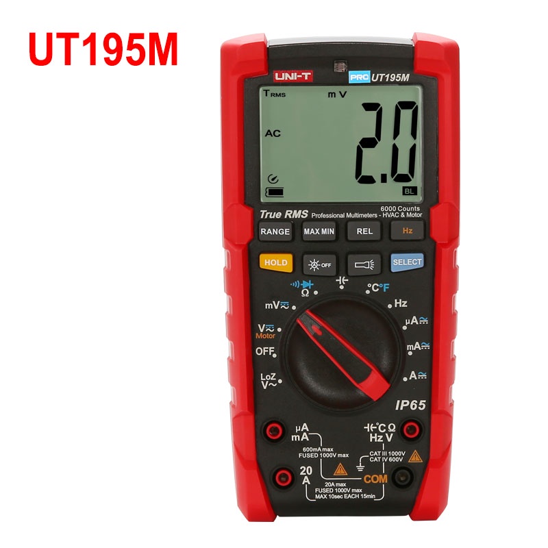 Uni-t UT195E UT195M UT195DS มัลติมิเตอร์ RMS ACV 750V 5kHz แบนด์วิดท์ ...