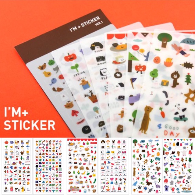S040# I'M+ Stickers set 6 แผ่น | Shopee Thailand