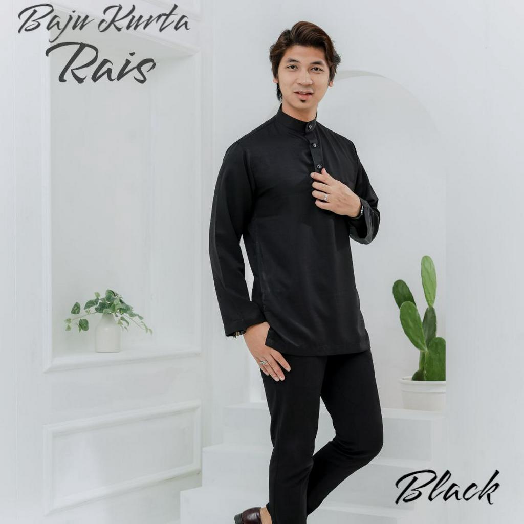 [HITAM] Kurta RAIS ไวรัลพรีเมี่ยม (DEWASA) | Shopee Thailand