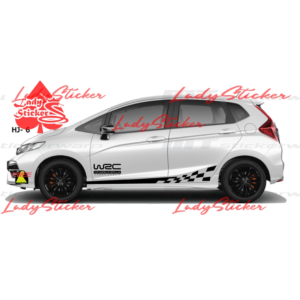 สติ๊กเกอร์แต่งรถฮอนด้าแจ๊ส honda jazz brio freed yayla stripe ...