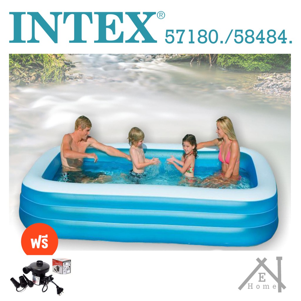 INTEXแท้ 57180,58484 สระน้ำเป่าลม ขนาด 2เมตร/ 3เมตร #สินค้าขายดีพร้อม ...