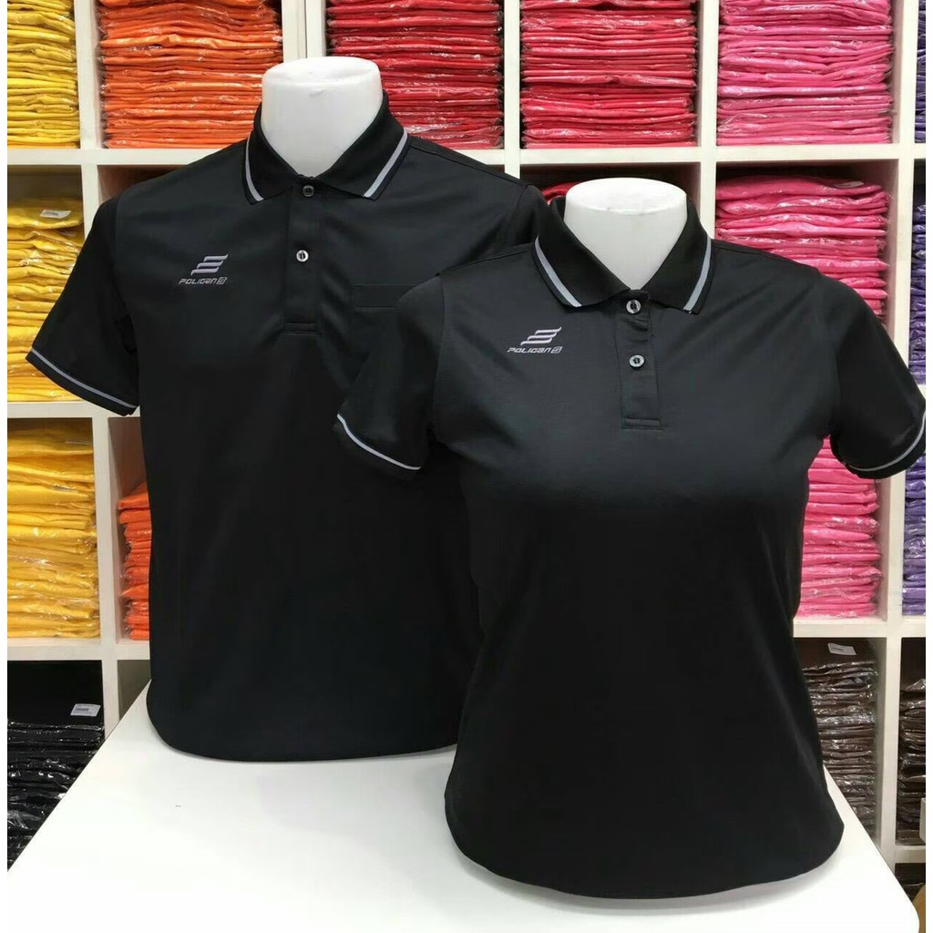 POLIGAN PS001 ชาย เสื้อโปโลสีล้วนปกแต่ง | Shopee Thailand