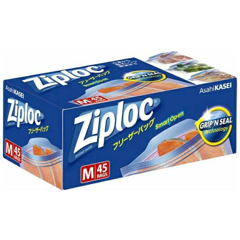 Asahi kasei Ziploc Freezer Bags, size M,45 bags | Shopee Thailand