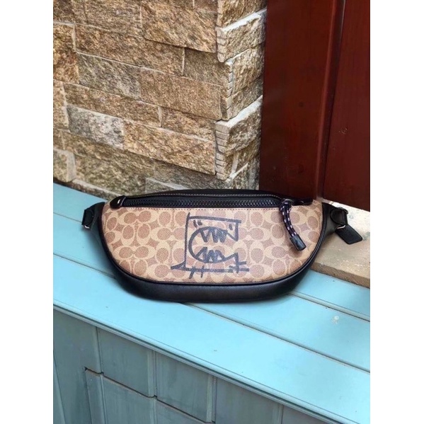 Coach Rivington Belt bag in signature Canvas (F75761) | Shopee Thailand