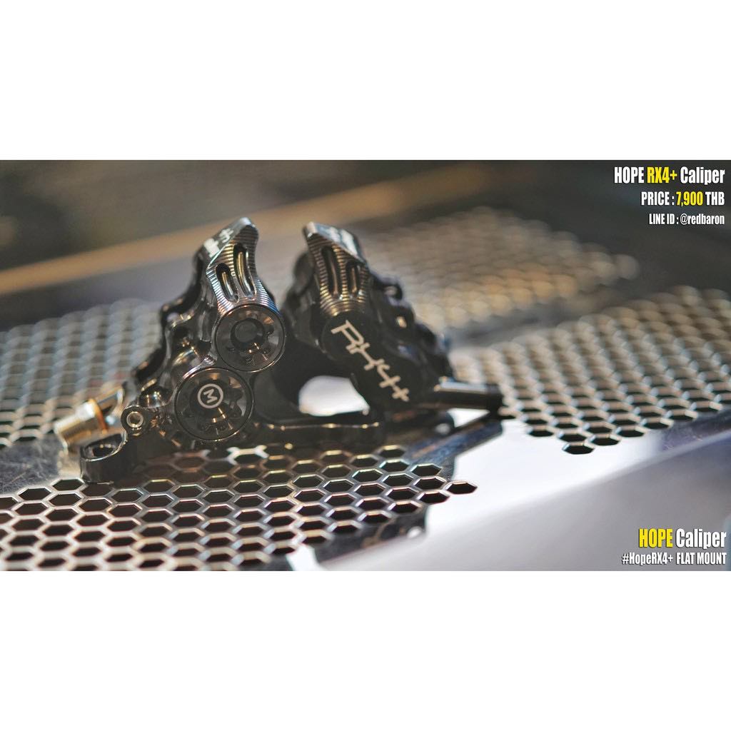 คาลิปเปอร์เบรค HOPE RX4+ Caliper Flat mount 4/4 Port Shimano หรือ Sram ...