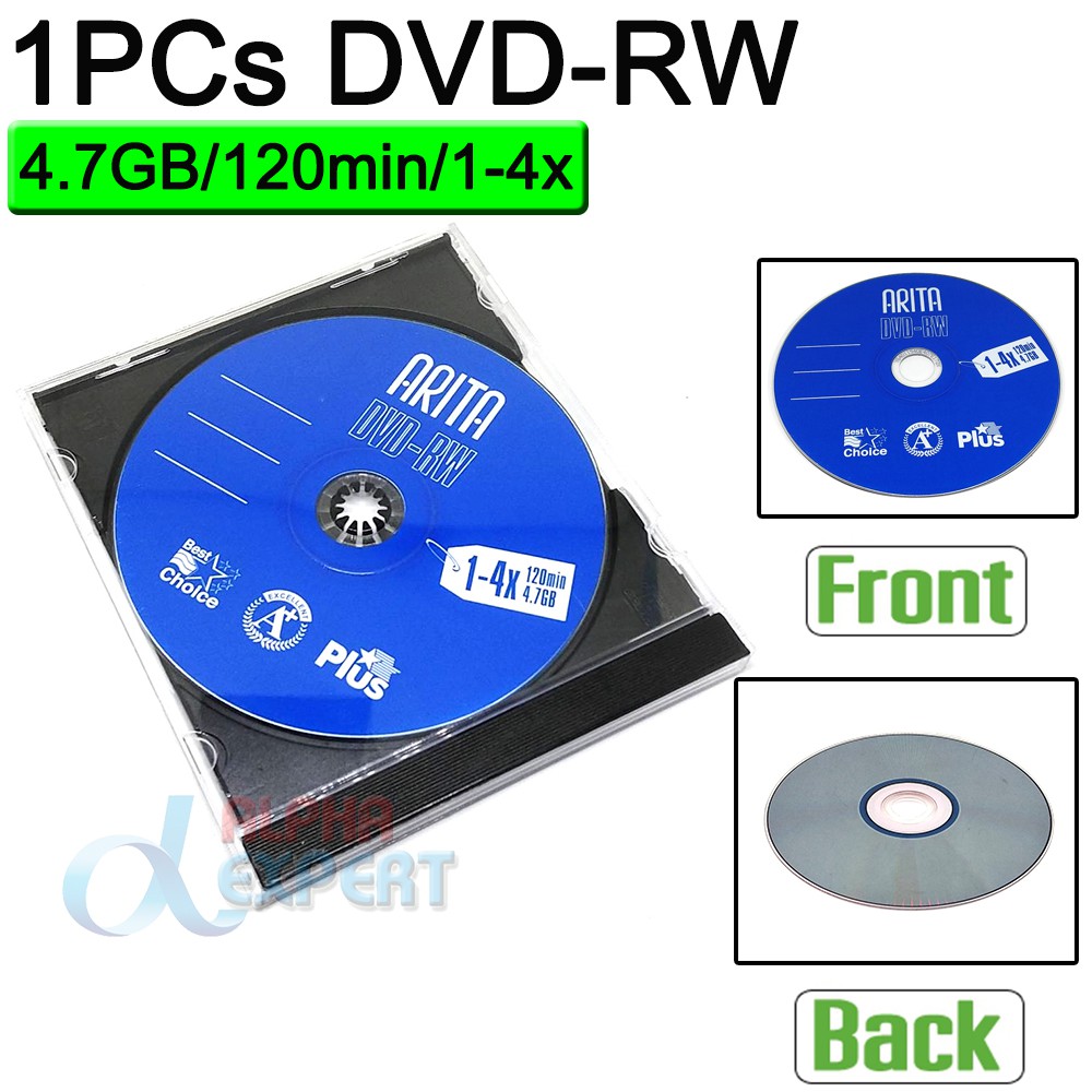 1PCs DVD-RW Blank discs Recordable Rewritable compact disc 4.7GB/120min/1-4x DVD-RW BLANK Discs ...