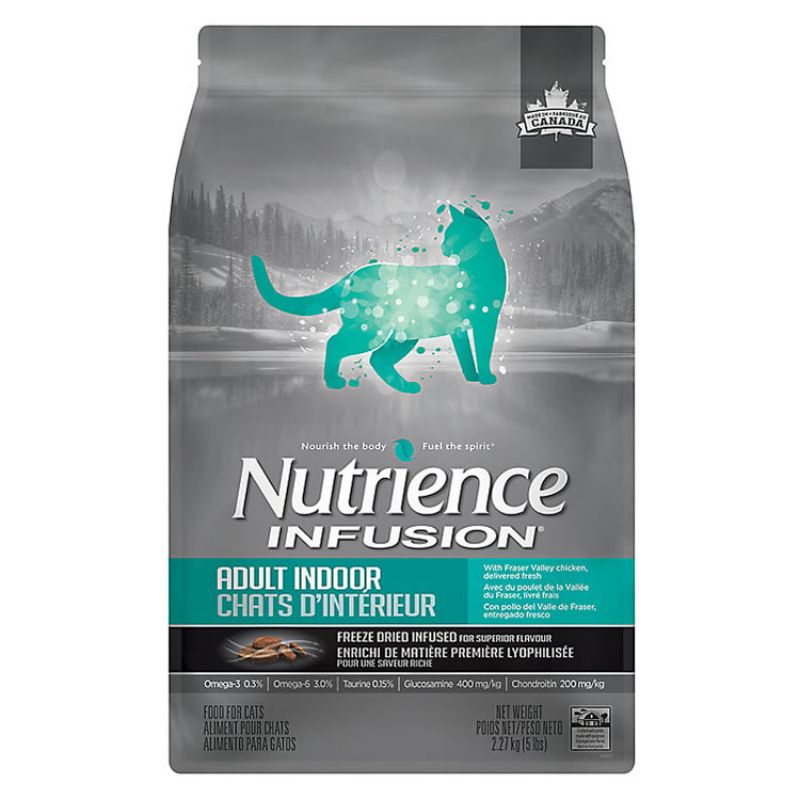 Nutrience Infusion 2.27kg. Adult Indoor Cat อาหารแมว สำหรับแมวโตอายุ 1 ...