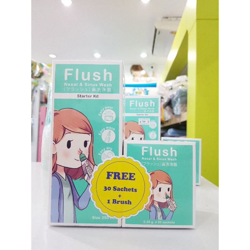 น้ำเกลือล้างจมูกพร้อมอุปกรณ์Flush starter Kit | Shopee Thailand